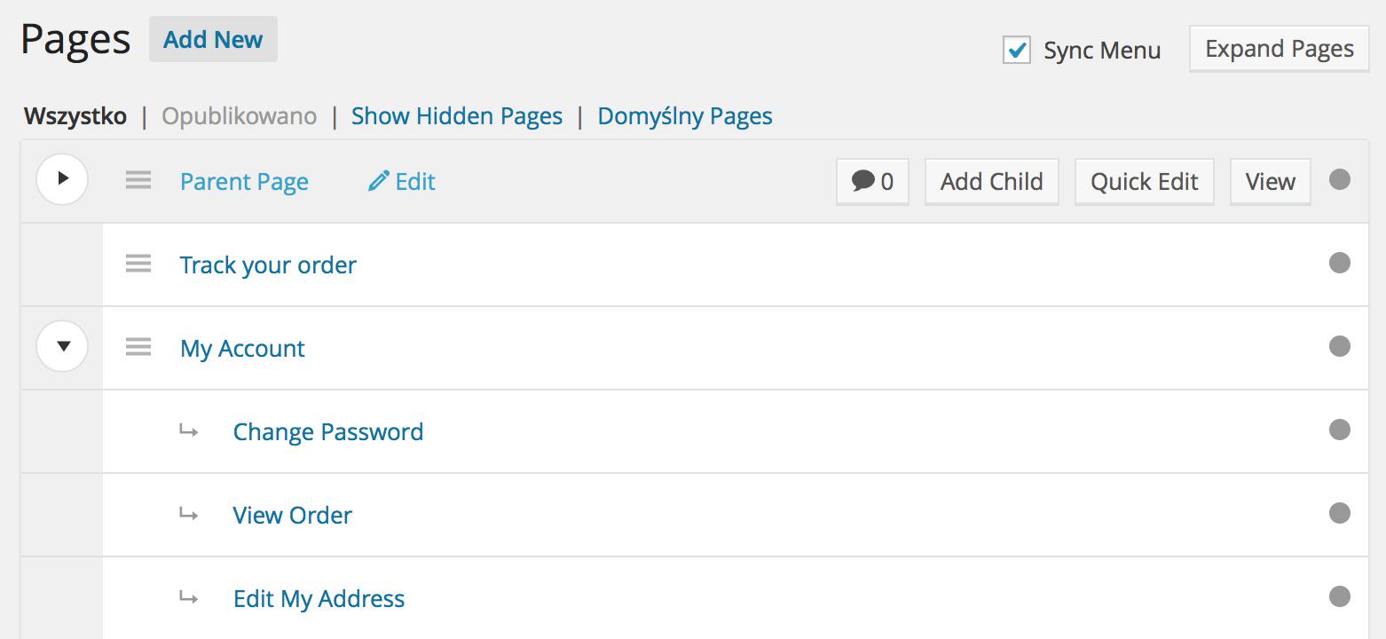 Nested Pages - nowy sposób na wygodniejsze zarządzanie stronami
